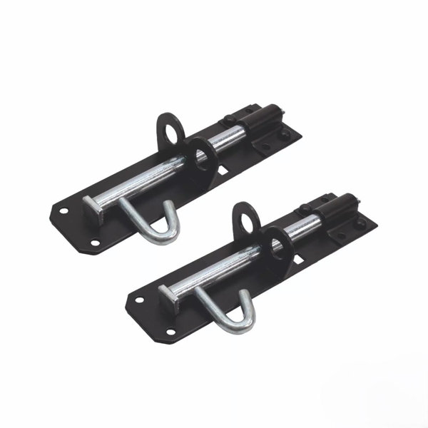 ideal products shop Brenton Pad Bolt Padbolts 6" Sliding Lock Latch Galvanised Black Heavy Duty ...